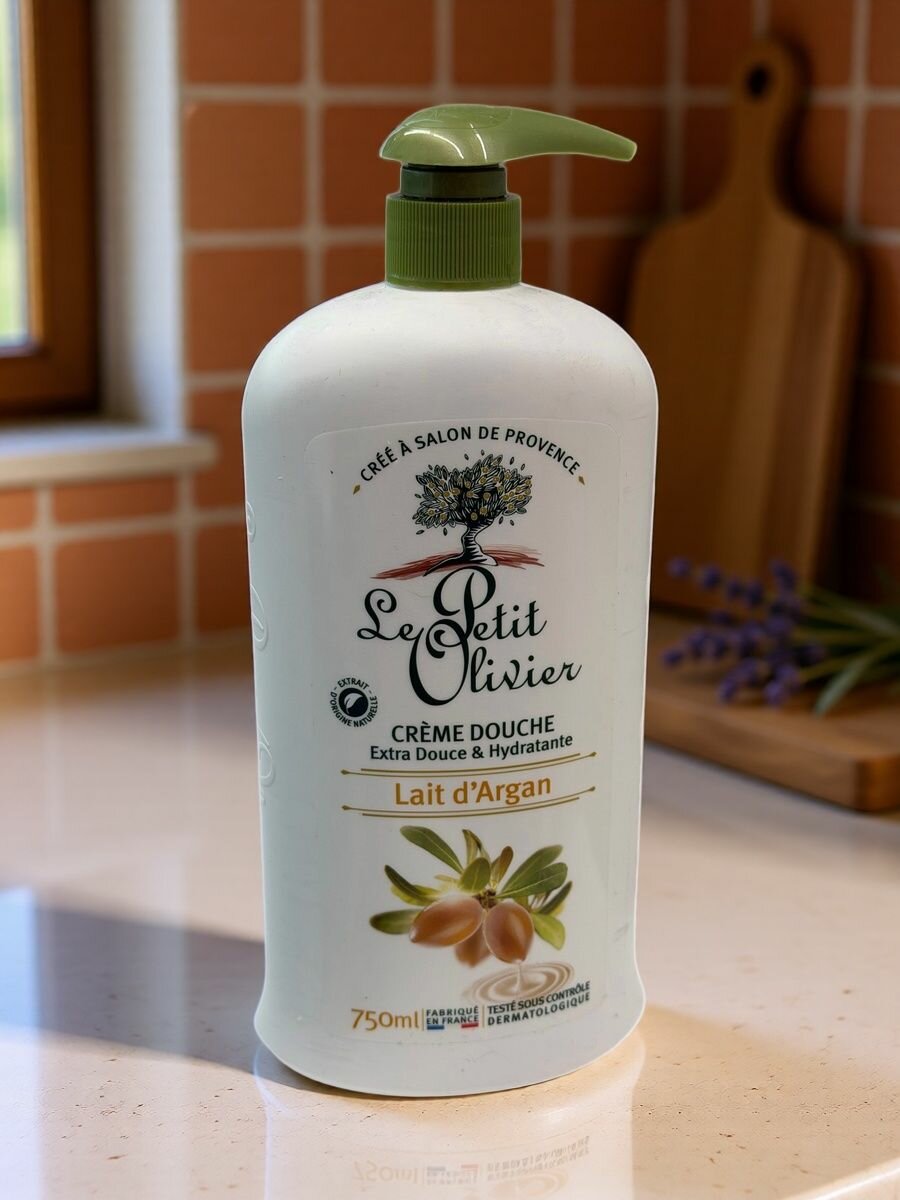 LE PETIT OLIVIER Крем для душа Молочко Арганы Lait d'Argan Crme Douche, 750 мл.