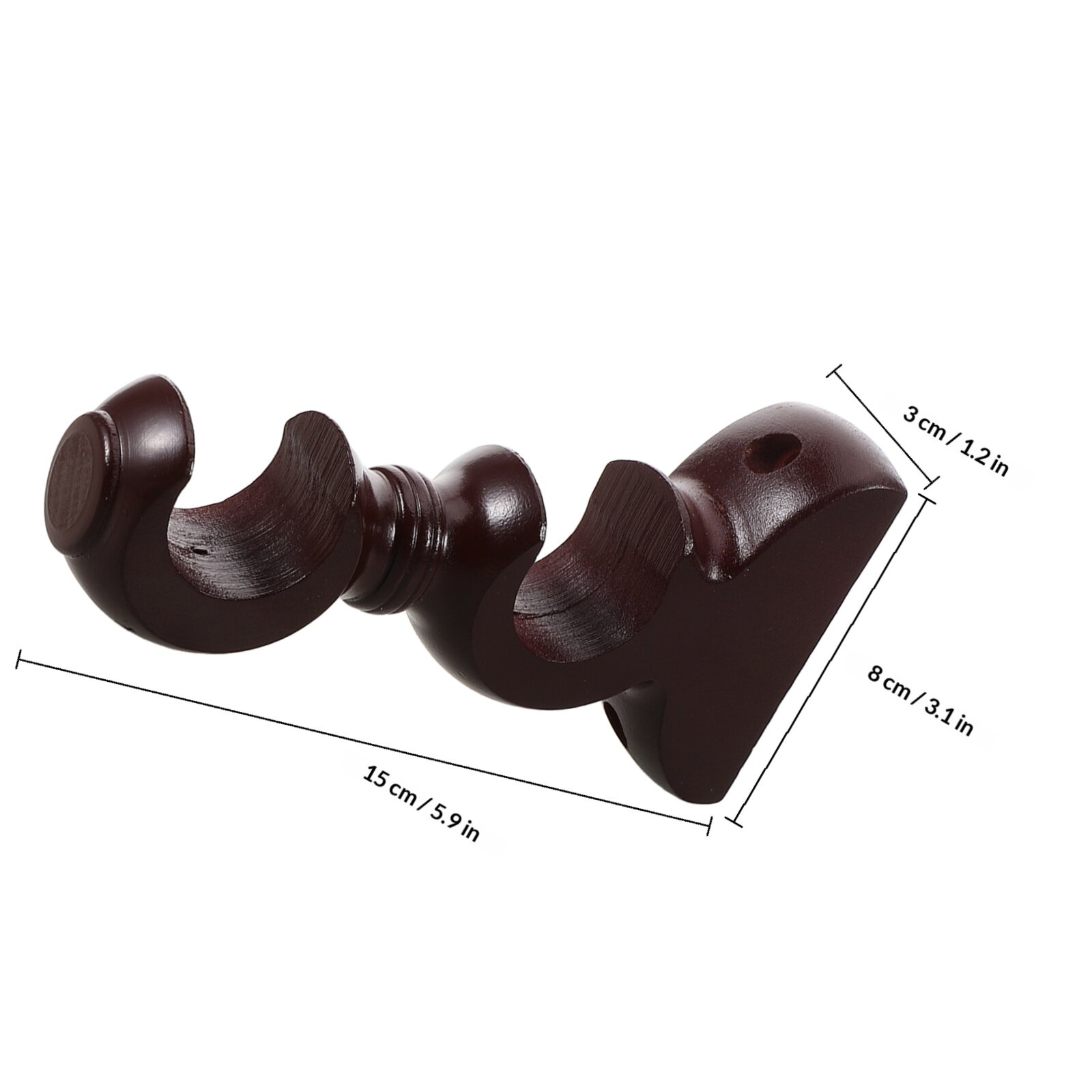 Держатель Для Штор Из Дерева Красного Цвета 15.00X8.00X3.00Cm