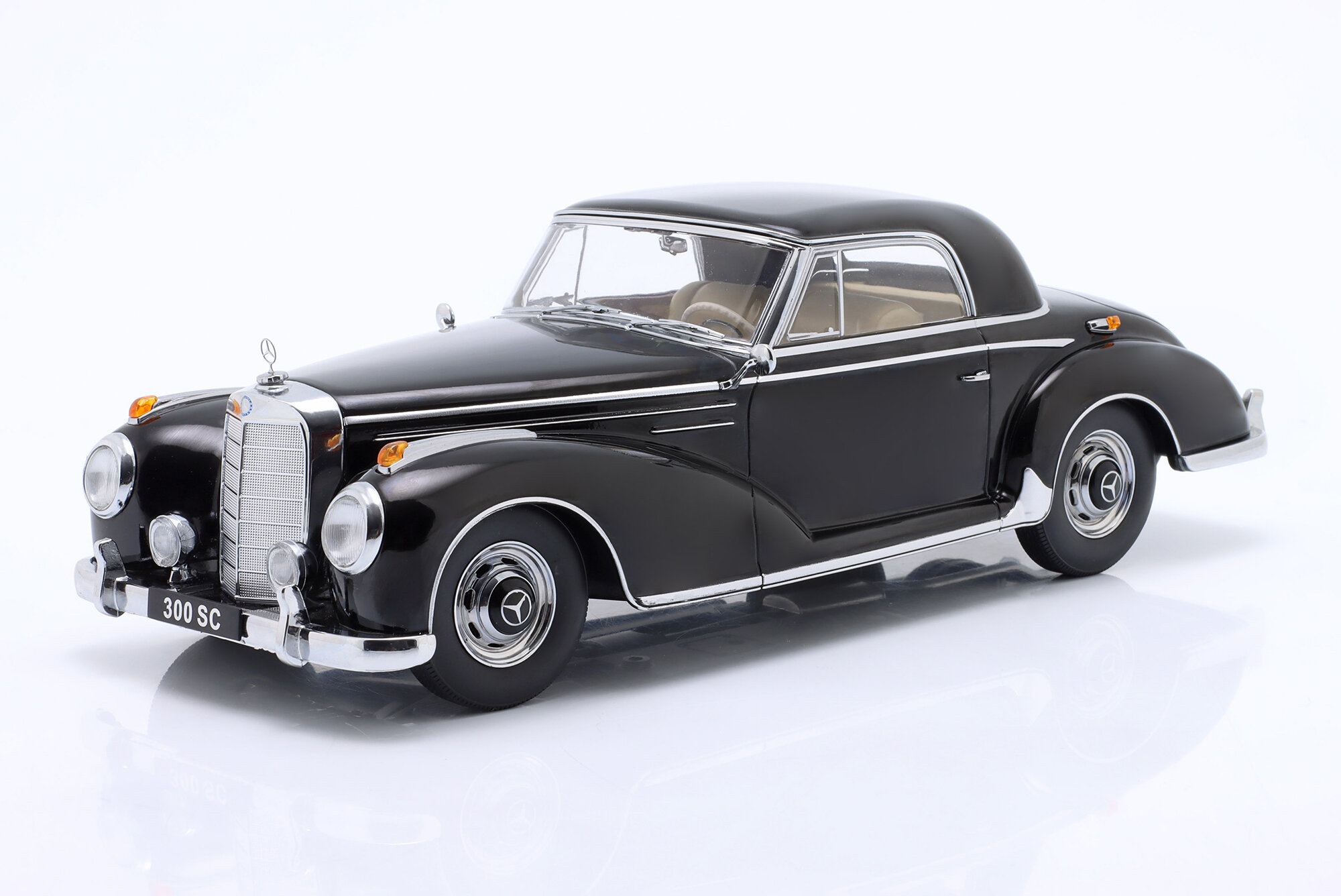 Модель коллекционная KK-SCALE Mercedes W188 300 sc coupe 1955 black / мерседес 300 купе черный