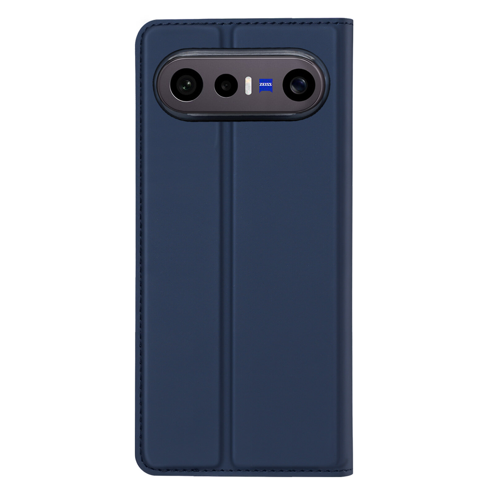Чехол книжка из кожи синего цвета для Vivo X300 FE 5G (S50 Pro mini), серия Skin Pro Series от Dux Ducis