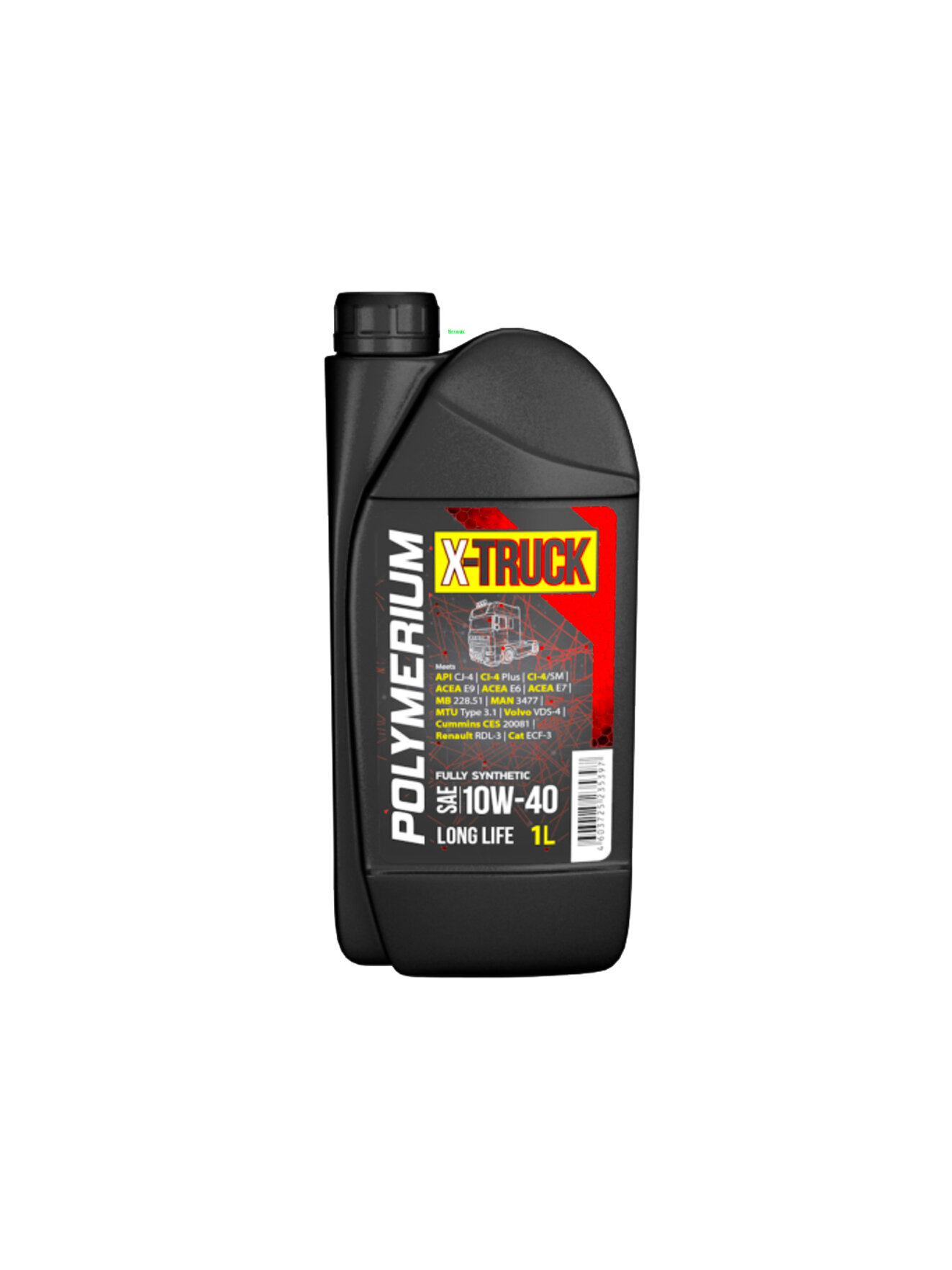 Масло 1л моторное Polymerium X-Truck 10W-40, 1л, синтетическое, E9/E7 1Lмоторное масло (Cummins)