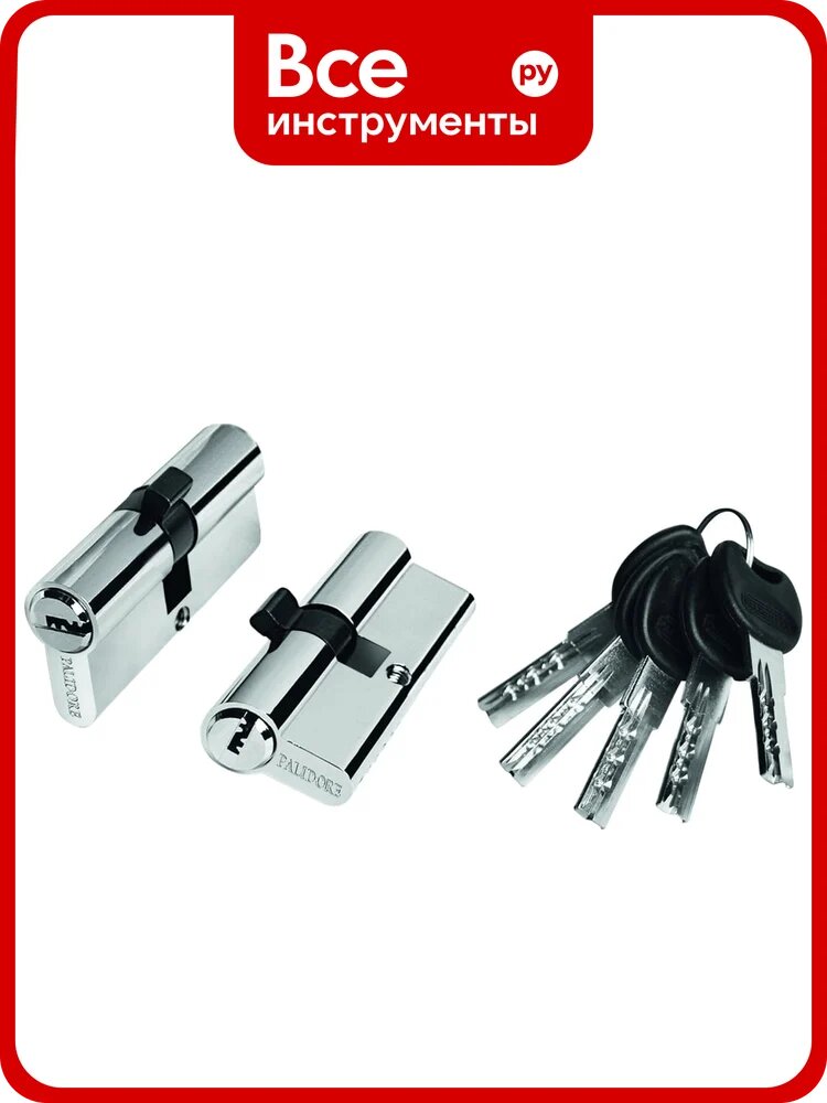Цилиндр PALIDORE 60PC 30/30 ключ/ключ, хром блестящий 98760916