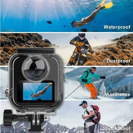 Для GoPro MAX2 PULUZ 45 м подводный водонепроницаемый корпус Чехол для дайвинга (прозрачный)