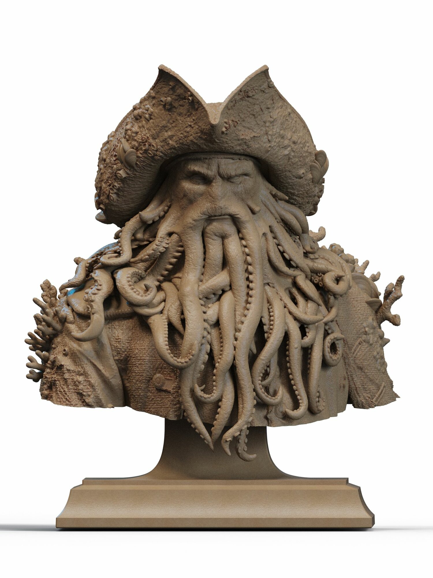 Сборная модель Davy Jones (Pirates of the Caribbean), бюст, 100мм для покраски