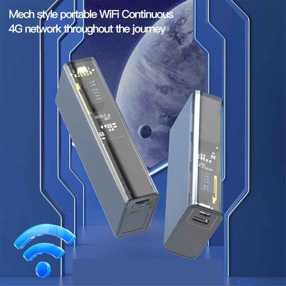 Мобильный WiFi-роутер 4G с аккумулятором повышенной емкости 10000 мА ч MiFi 2.4G и 5G, двухдиапазонная высокоскоростная сеть, евразийская версия