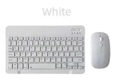 Беспроводная клавиатура и мышь White 7inch