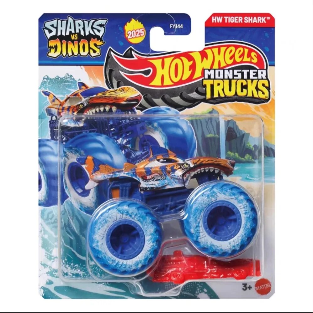 Машинка Mattel Hot Wheels Monster Trucks Монстр трак 2025 HW TIGER SHARK