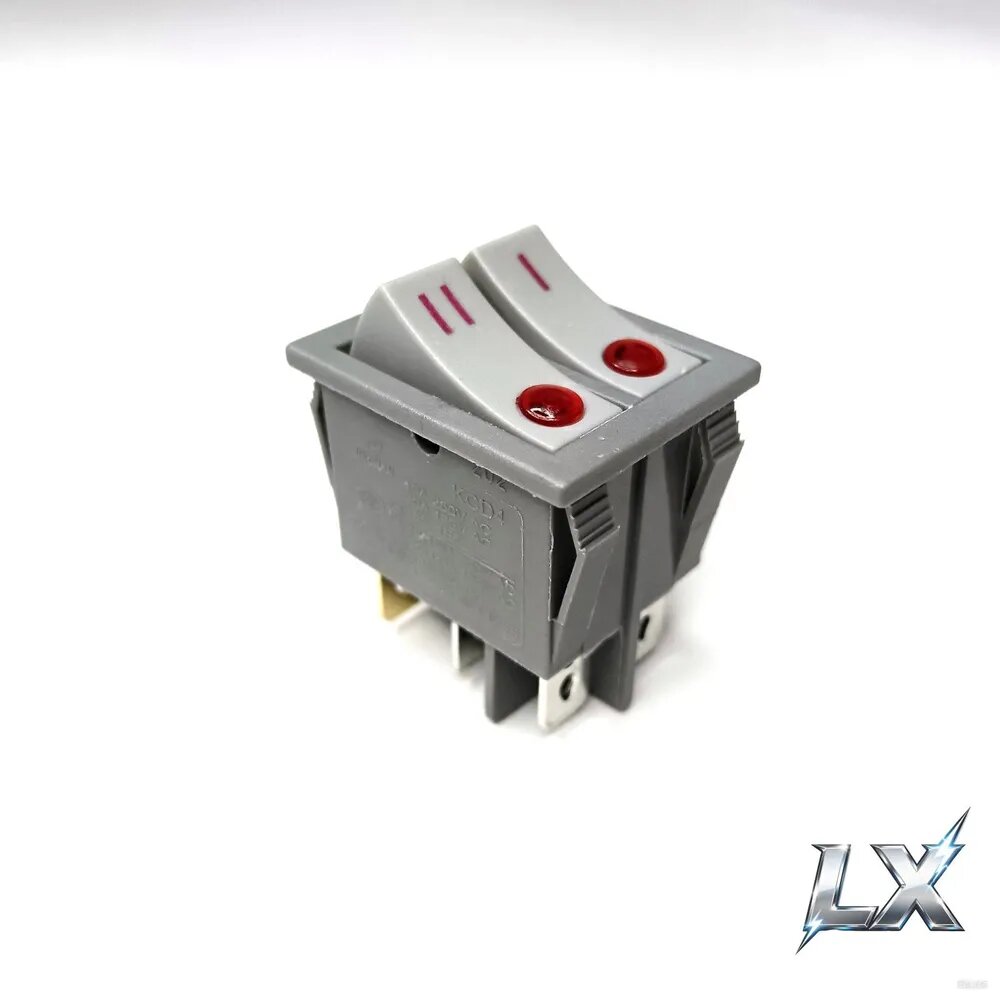 Выключатель / Переключатель / Кнопка KCD4 16A 250V для маслянного обогревателя (6 контактов)
