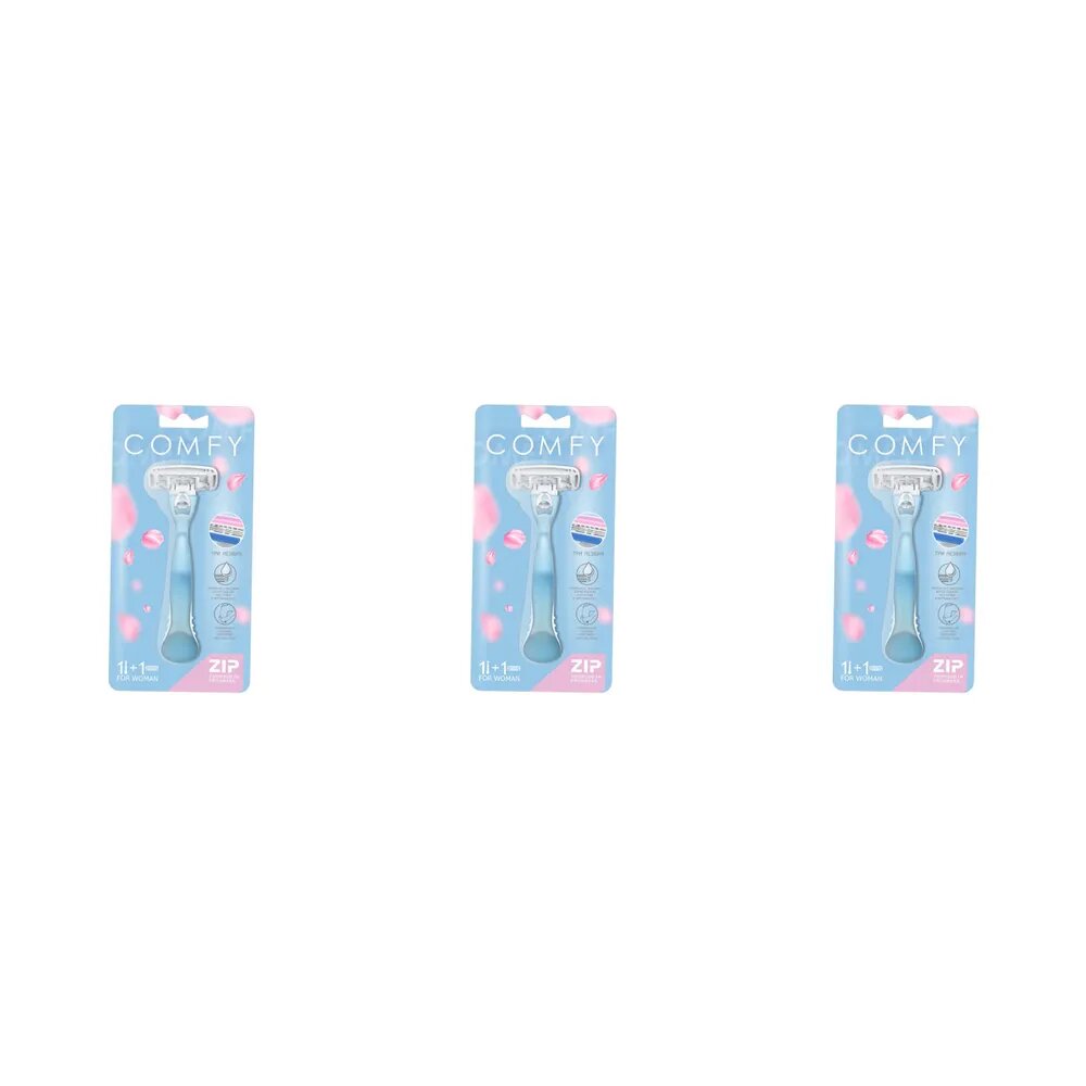 Zip Станок женский с кассетой Comfy 3 лезвия, 1 шт, 3 уп