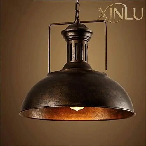 Люстра EDISON, для кафе и ресторанов, LED, 33см, 1 лампочка, коричневый