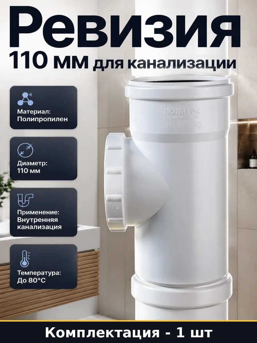 Ревизия 110 мм для малошумных систем внутренней канализации