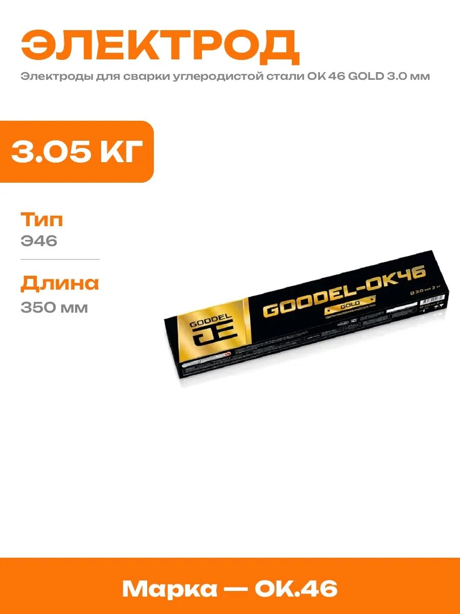 Электроды для инвертора 3 мм 3 кг рутиловые 350 мм сталь