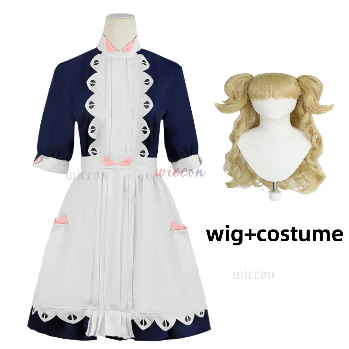 Косплей костюм Эмилико из аниме "Shadows & House" Белый, XXL, suit wig