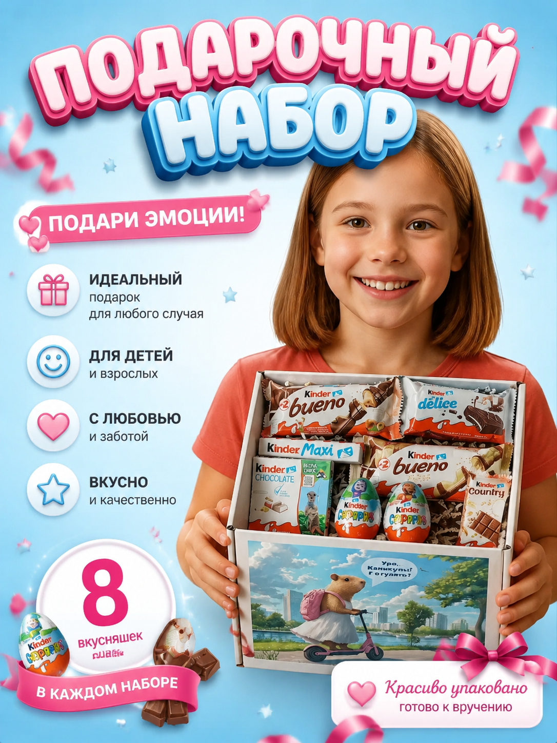 Подарочный набор Киндер "Ура, каникулы!"