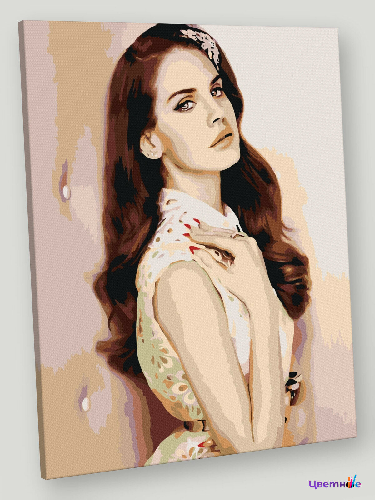 Картина по номерам на холсте с подрамником "Lana Del Rey Лана Дель Рей 8", Раскраска 40х50 см, Девушки Музыканты