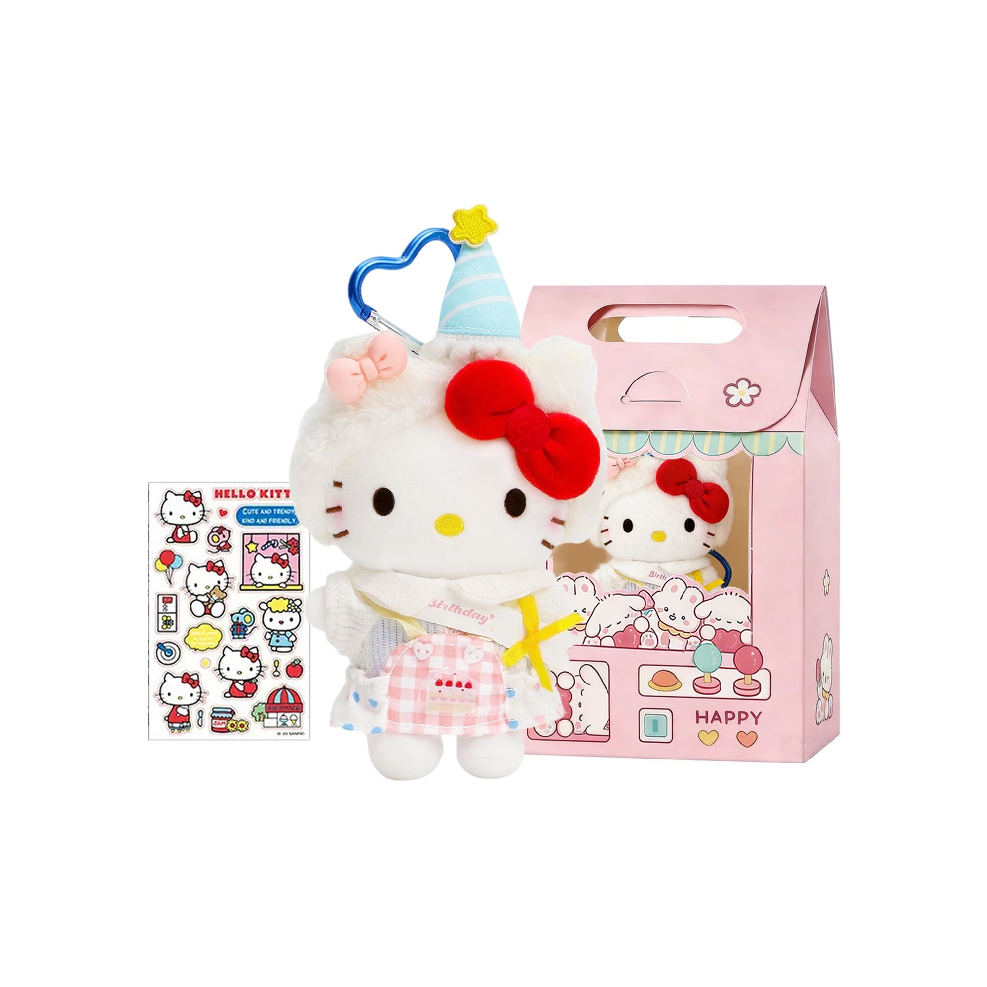 E-STRONG x HELLO KITTY Кукла Sanrio 50-летие Классический KT Мягкая игрушка Одежда для кукол Плюшевые брелки 13 см