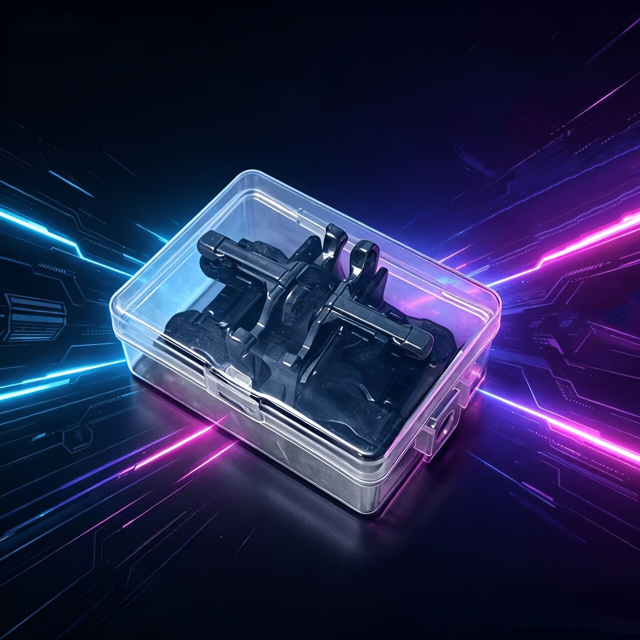 Игровой триггер для смартфона HJ01 (1 пара), эластичный зажим для телефонов толщиной 6.4–11.5 мм, чувствительные кнопки прицеливания L1/R1, аксессуар для Delta Force, PUBG, COD Mobile, подарок для мальчиков