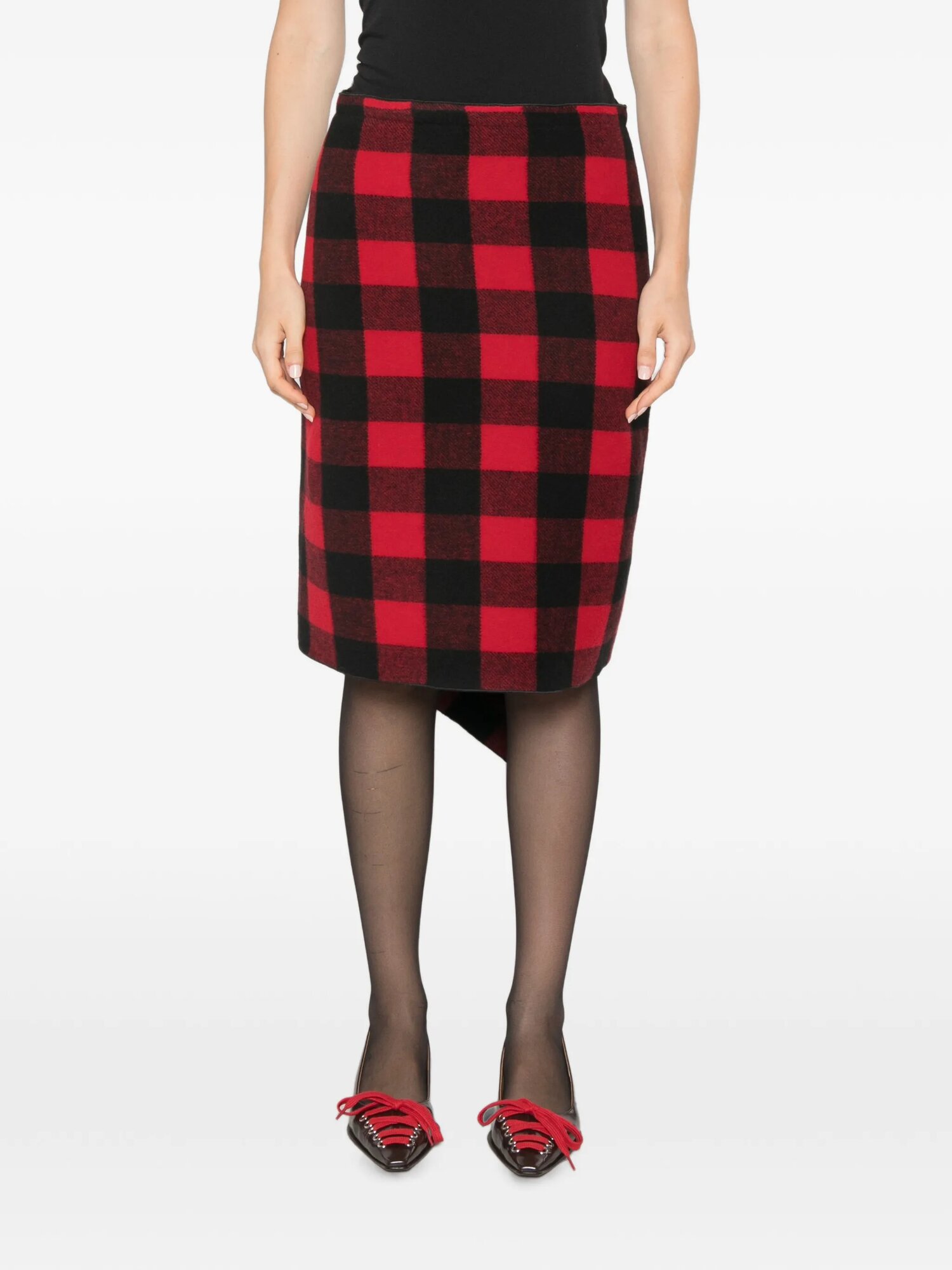 Юбка N° 21 Check ruffled midi skirt, размер 40 — фото 1