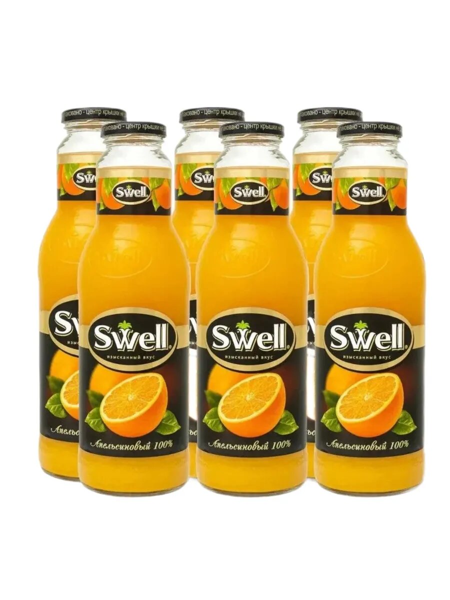Swell Сок апельсин для детского питания с мякотью 6 шт по 0,75л