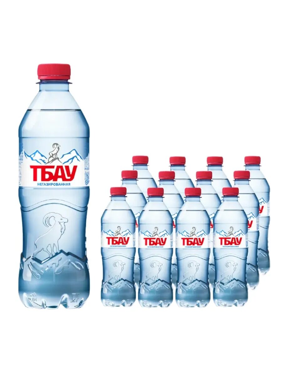 Тбау Вода питьевая негазированная, 0.5 л х 12 шт
