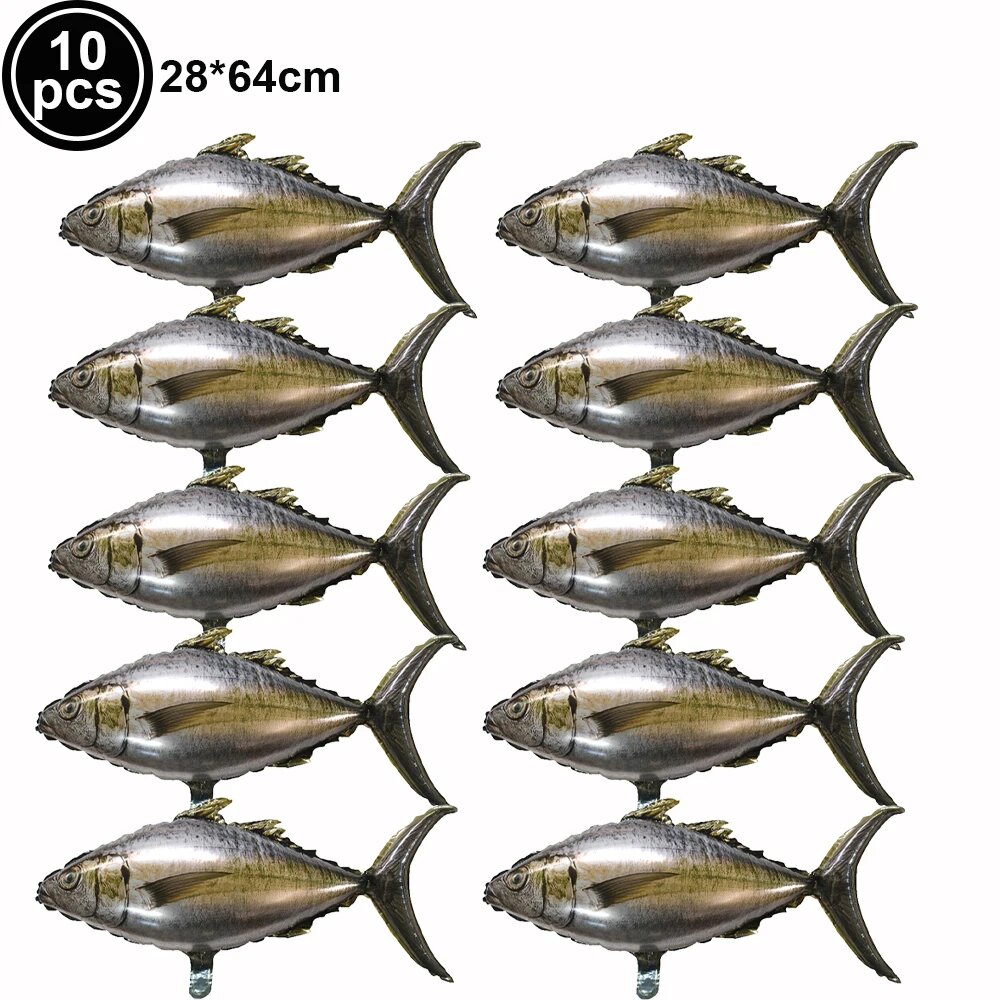 10 рыбок-шаров 28*64см, Цвет: 10pcs C