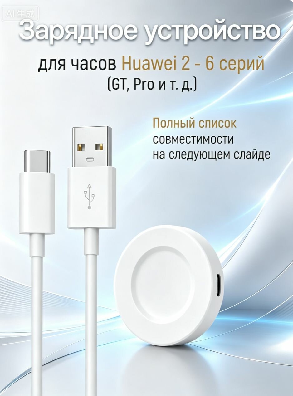 Беспроводная зарядка для умных смарт часов Huawei Gt 5 / 5 Pro / Gt 4 / 4 Pro Gt 3 / 3 Pro / D магнитное зарядное устройство для смарт-часов магнитная зарядка