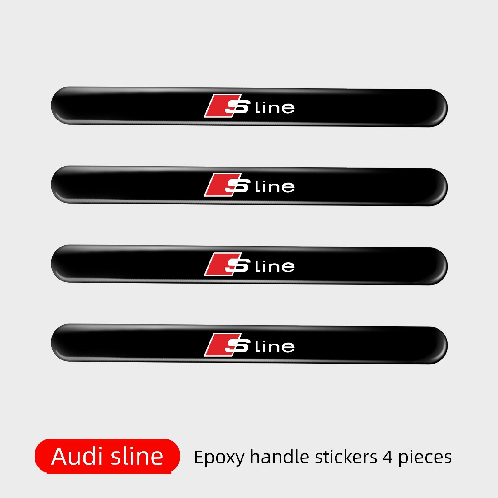 Антиударные полосы с черным логотипом Sline 4 шт. для защиты порога двери автомобиля моделей A4L A5 A7 A6L Q3 Q5L Q7 A8