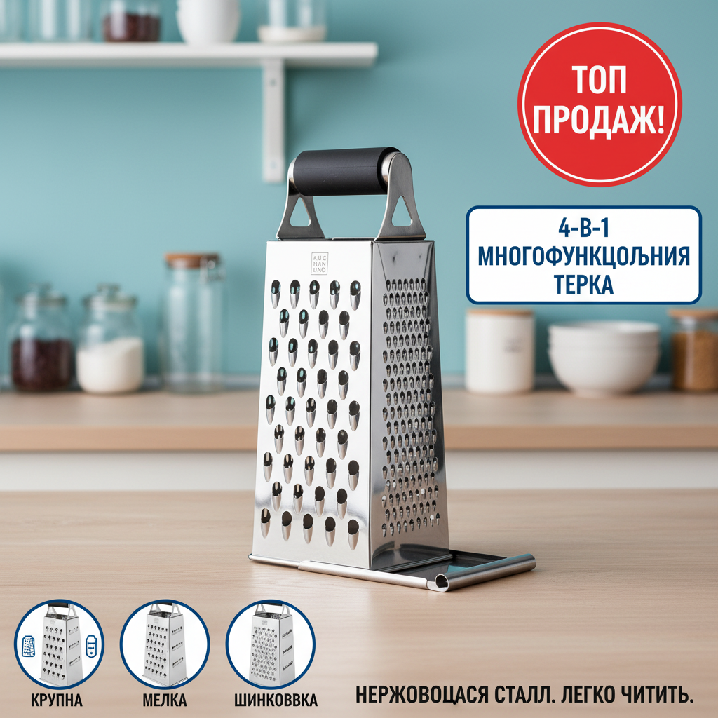 Терка пластиковая 24 см черная надежная