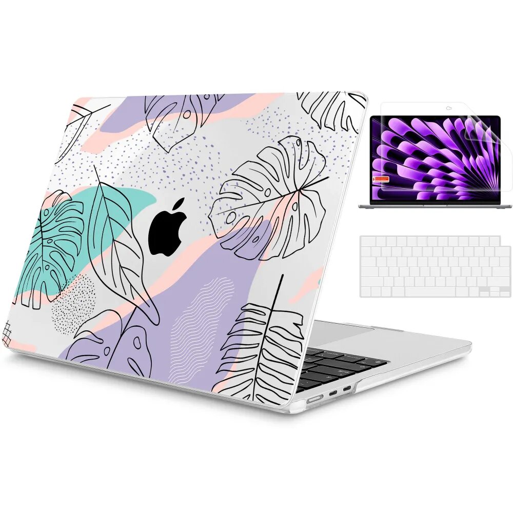 Совместим с MacBook Air M1 Чехол для ноутбука A2337 A2179 A1932 Пластиковый ударопрочный жесткий чехол для MacBook Air 13 2022 2021 2020