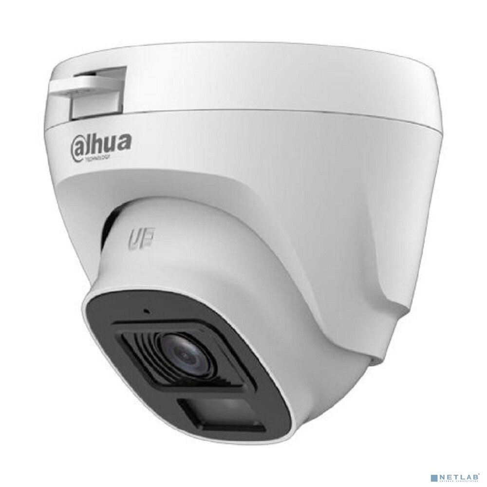 DAHUA DH-HAC-T5E20P-A-0360B Уличная турельная HDCVI-видеокамера 2Мп; CMOS; 3.6мм; ИК 20м; микрофон; IP67; корпус: пластик