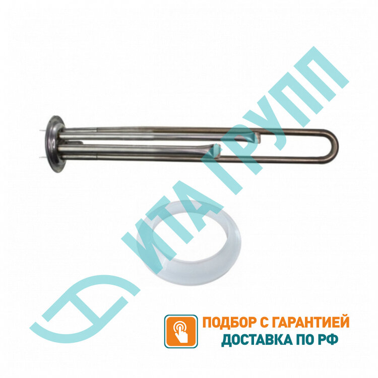 Комплект ТЭН 1,3кВт (1300Вт) RF для водонагревателя Thermex, Garanterm RZB, IF, ID, под анод М4, нерж. + прокладка, 40047K1