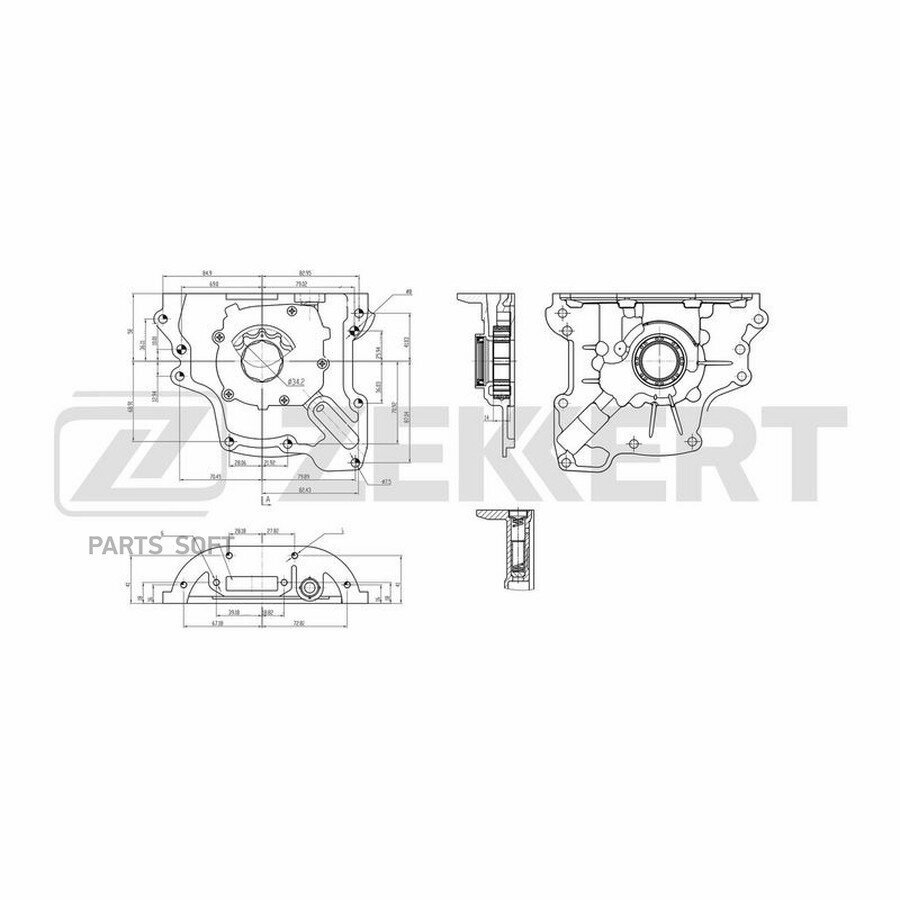 ZEKKERT MS-1040 Насос масляный VW Polo III-V 96- Golf III-VI 91- Audi A2 00- Skoda Octavia (1U2 1U5 1Z5) 96- F ()