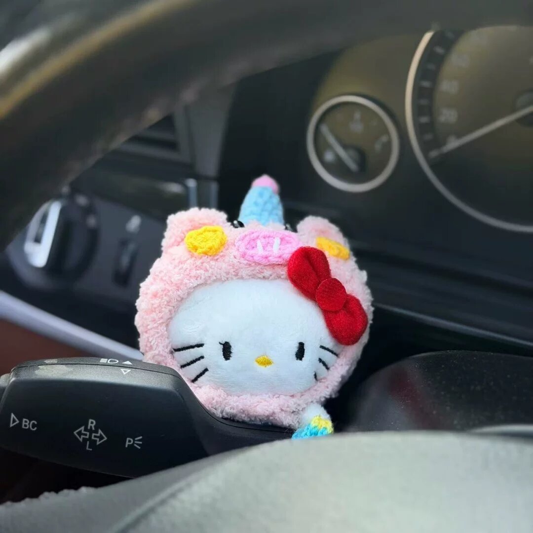 Hello Kitty Розовая Свинка Степпер Руль Автомобильный Декор, Милый Тематический АвтоАксессуар, Небольшой Размер