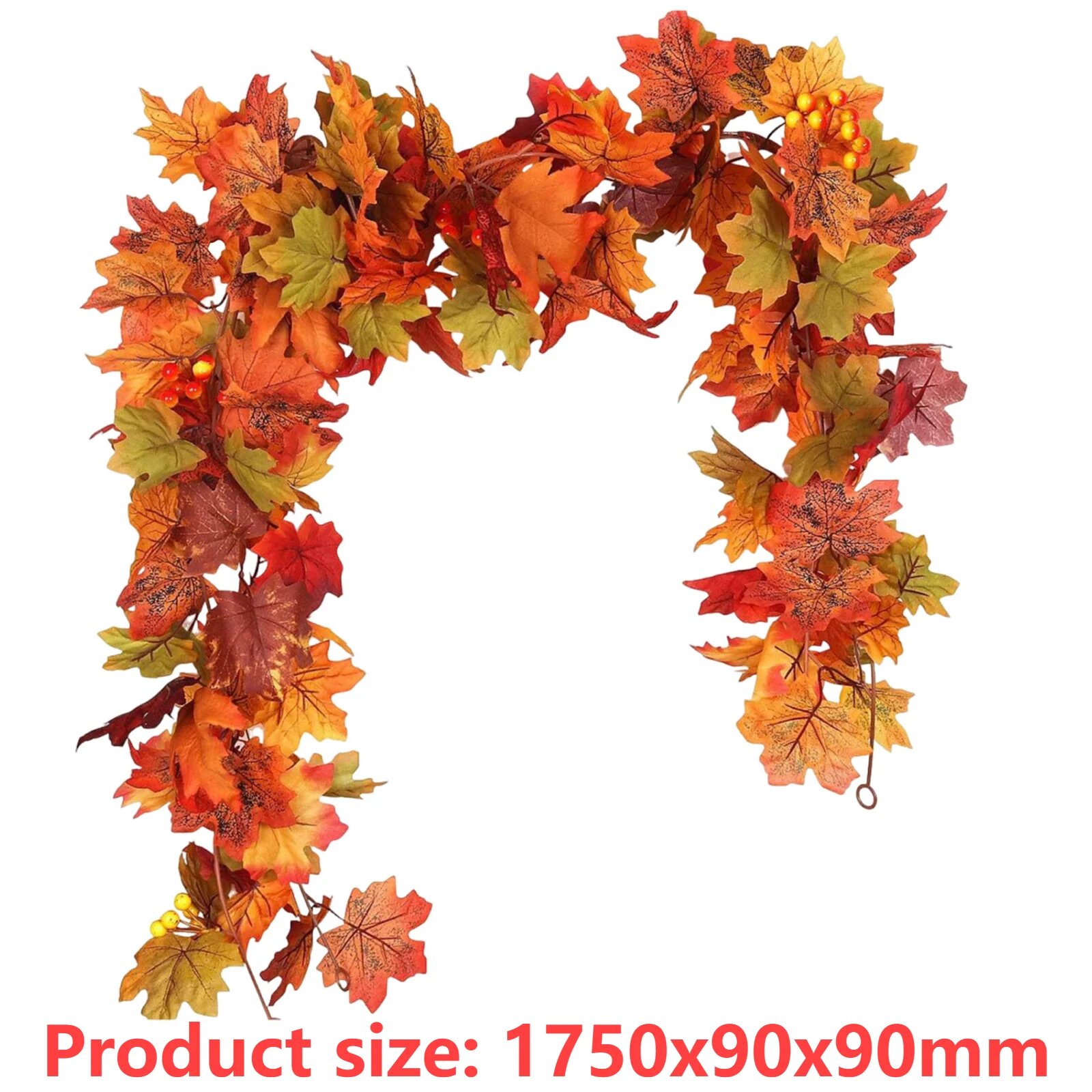 Искусственная осенняя гирлянда из кленовых листьев Maple Leaf A 175cm