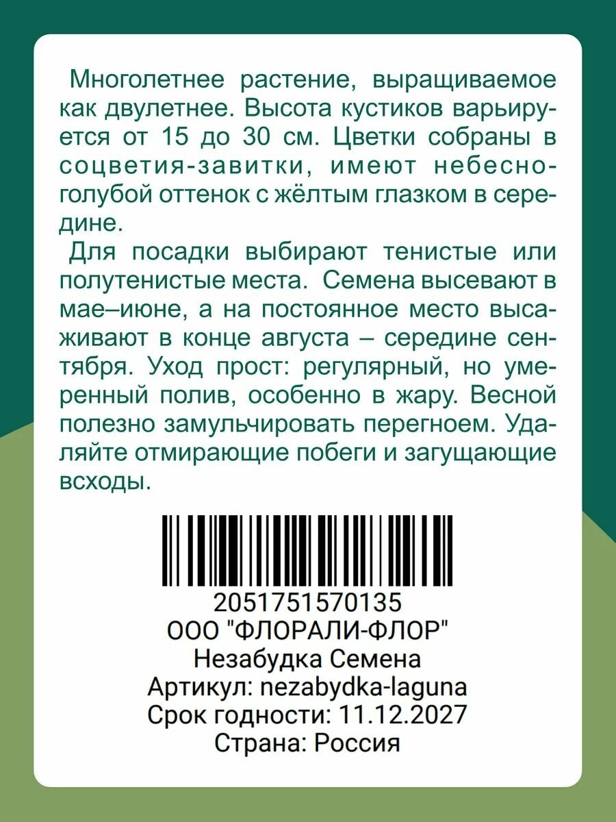Незабудка Семена — фото 1