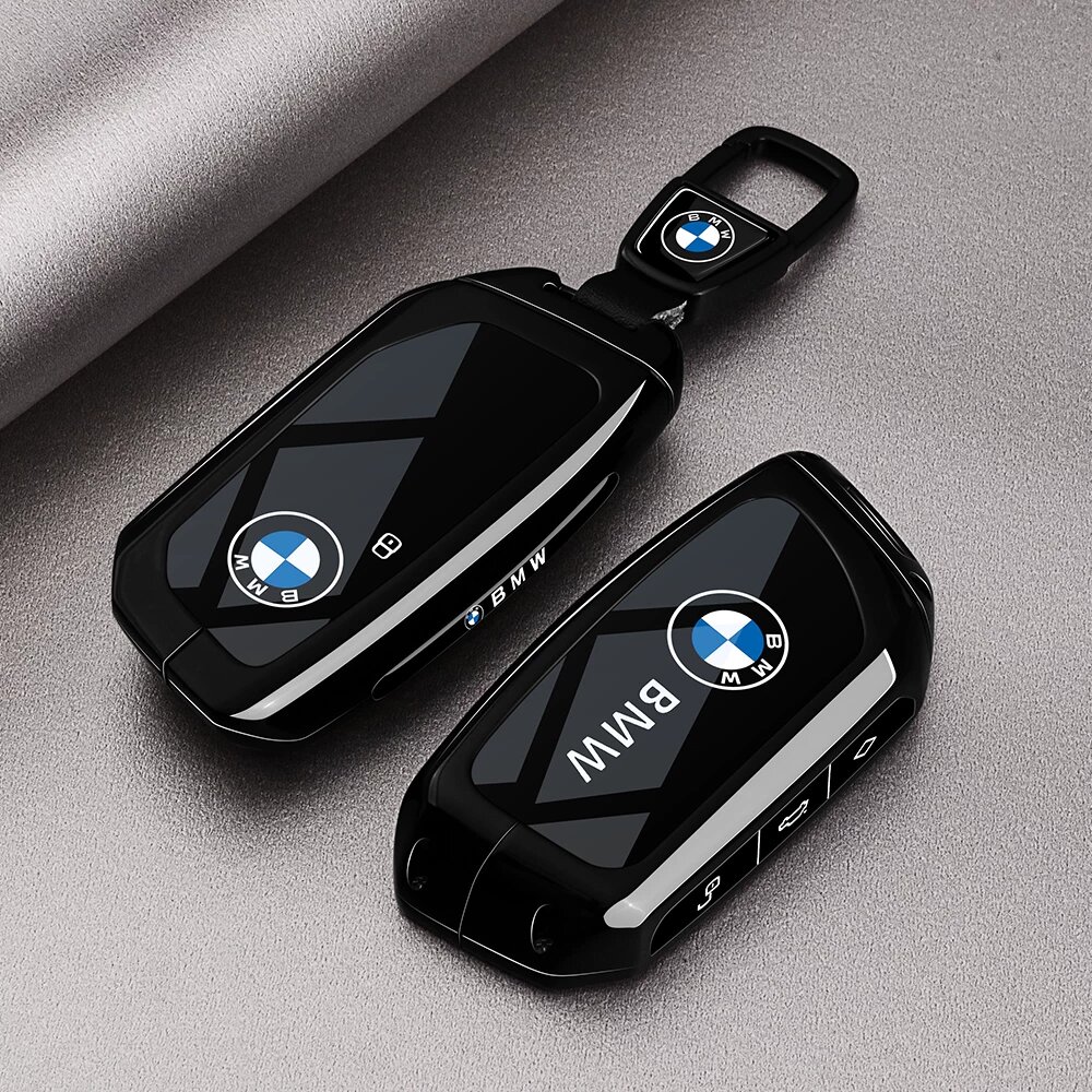 Ключевой чехол BMW G Series черного цвета с металлической пряжкой для моделей 5, 3, 7 Series, X1, X3, X5