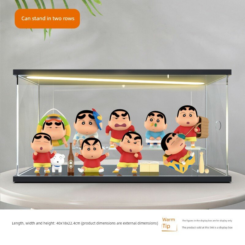 Прозрачная коробка с подсветкой LED для фигурок 52TOYS Крэйзон Шин-чан Ранний Картофель, прозрачный акриловый кейс с