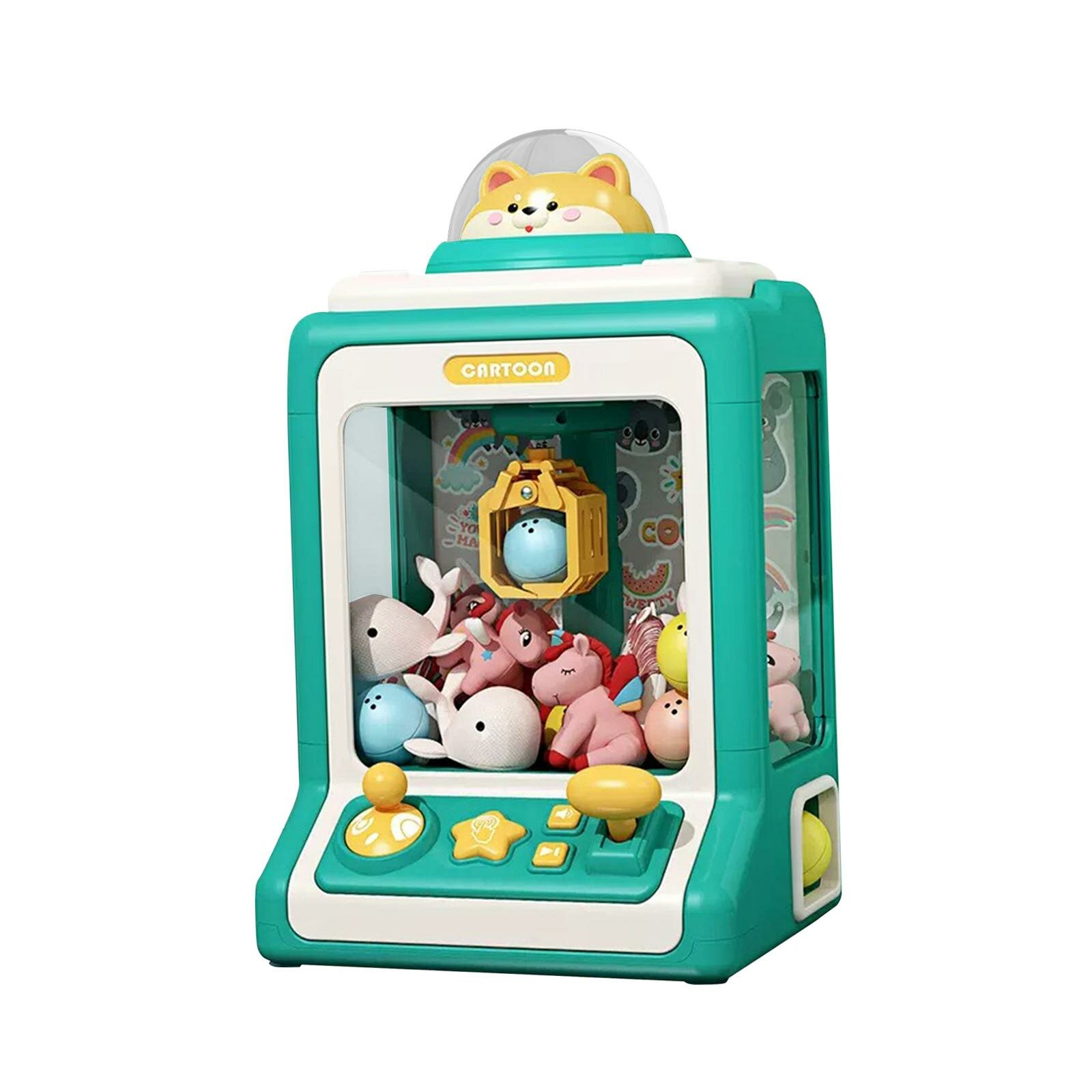 Детский игровой автомат с клешней, игрушка-диспенсер для призов, необычная аркадная игра, подарок, зеленый, 30 кукол.