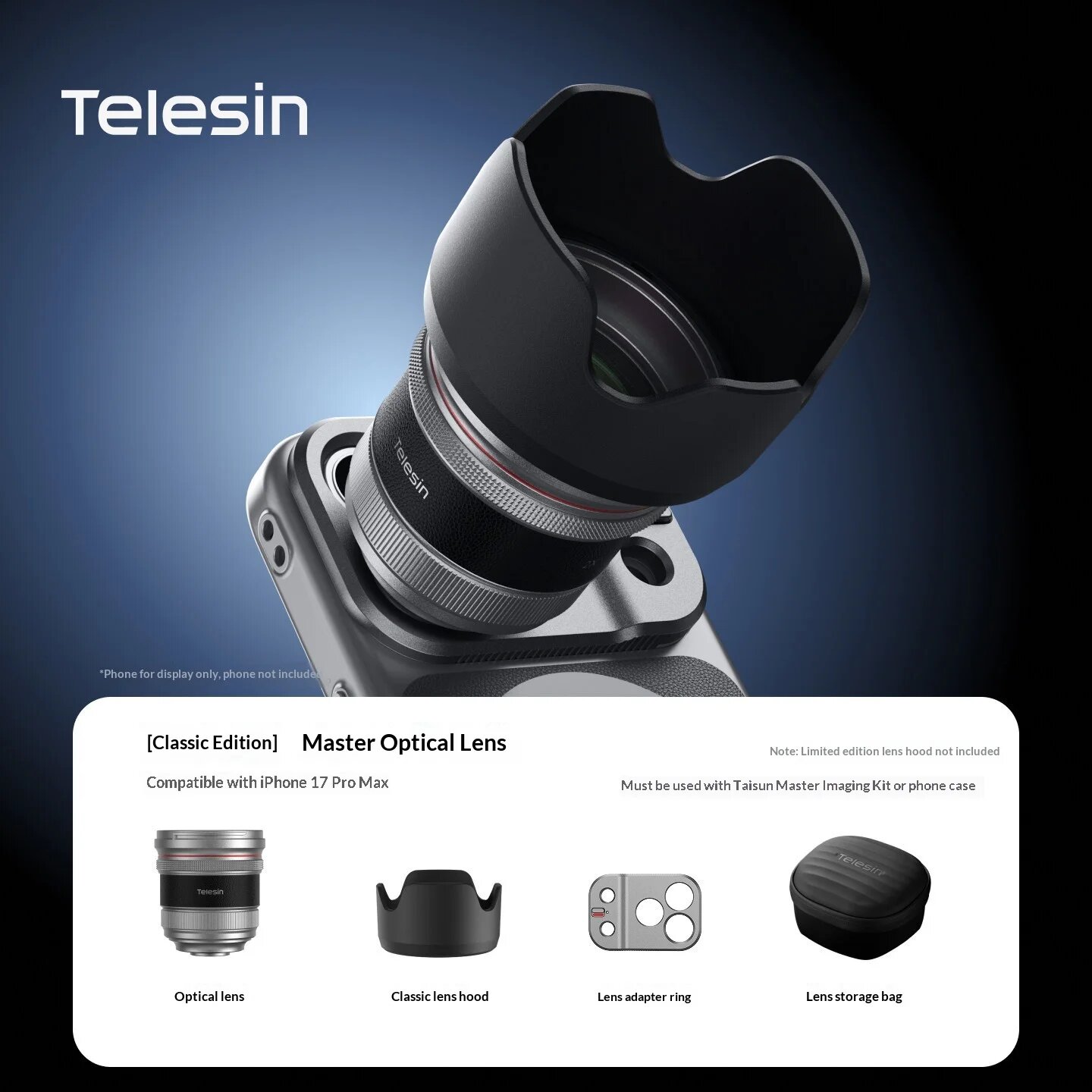 Telesin Master Optical Lens для iPhone 17 Pro Max