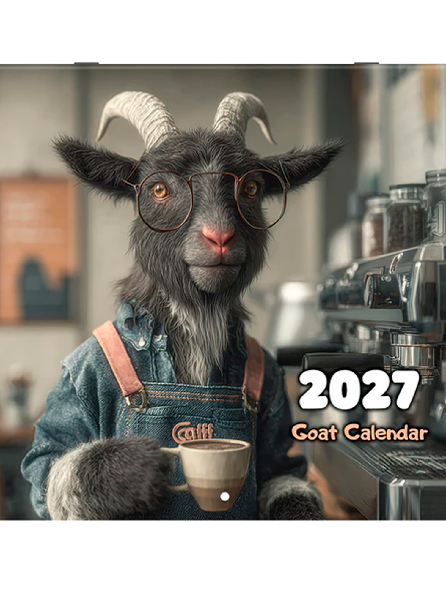 Календарь настенный "Goat calendar", 2027г, BRAUBERG, 12 листов, 28,5х57 см, перекидной