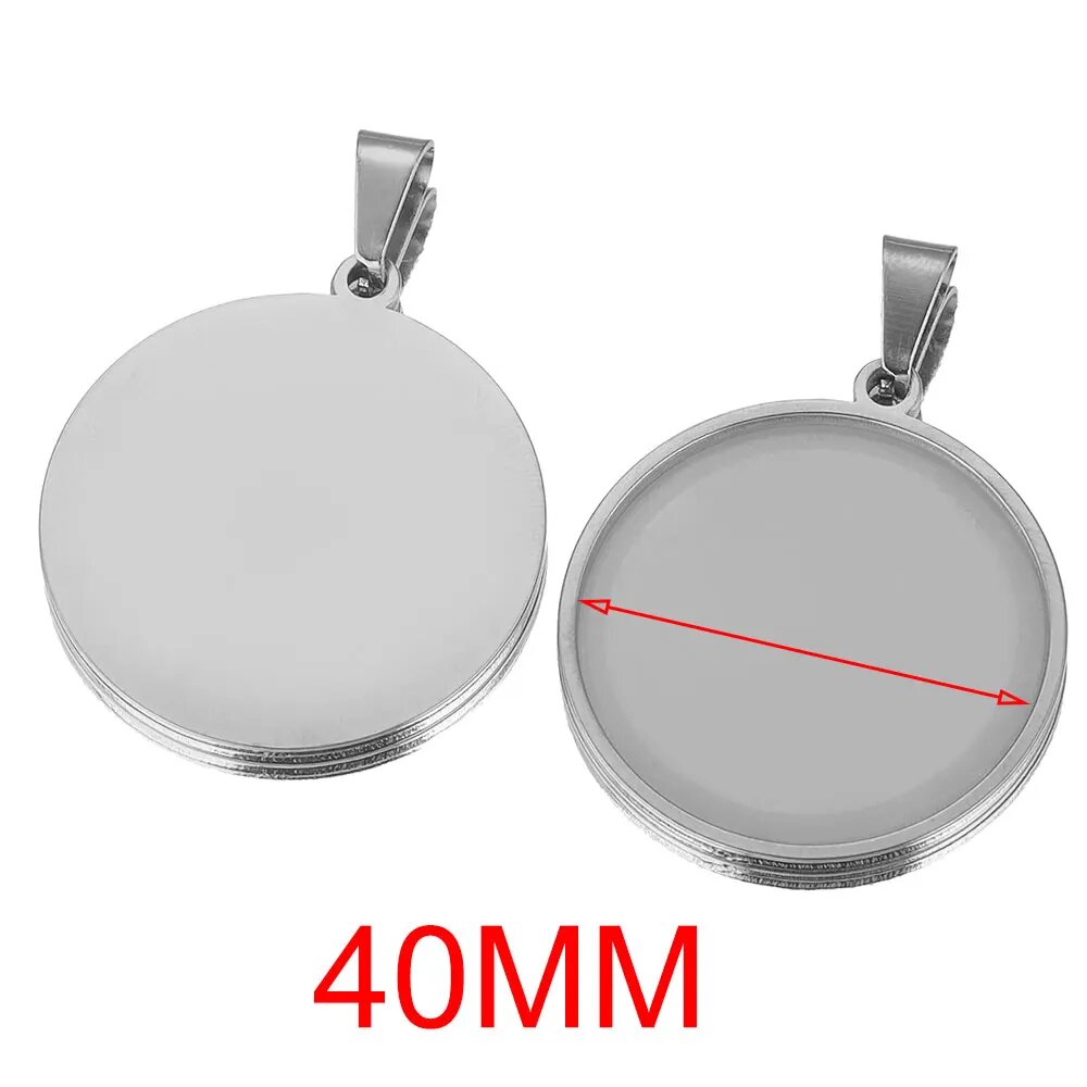Подвеска-капсула Round-40mm из нержавеющей стали