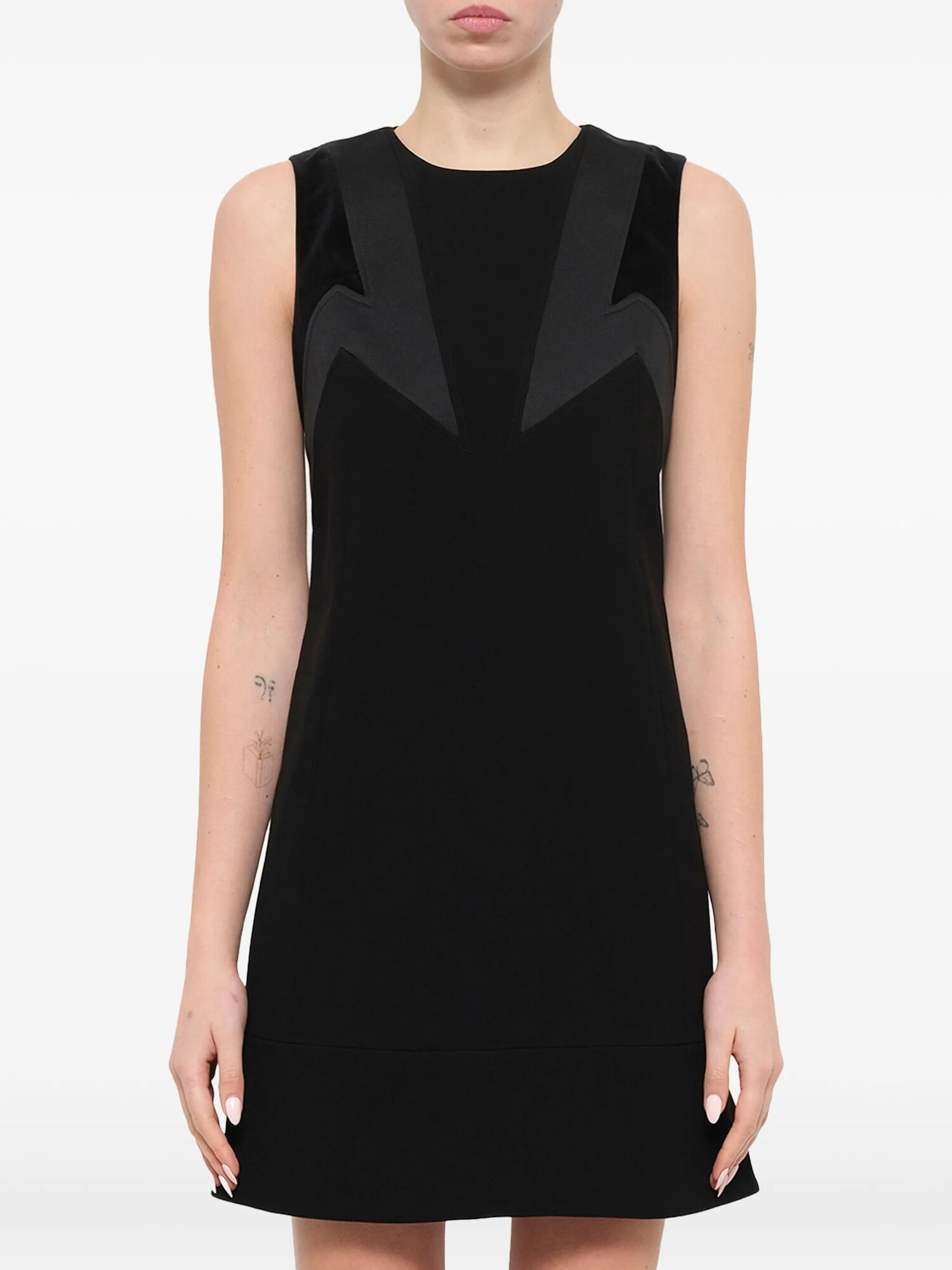 Платье Lightning-bolt panelled mini dress