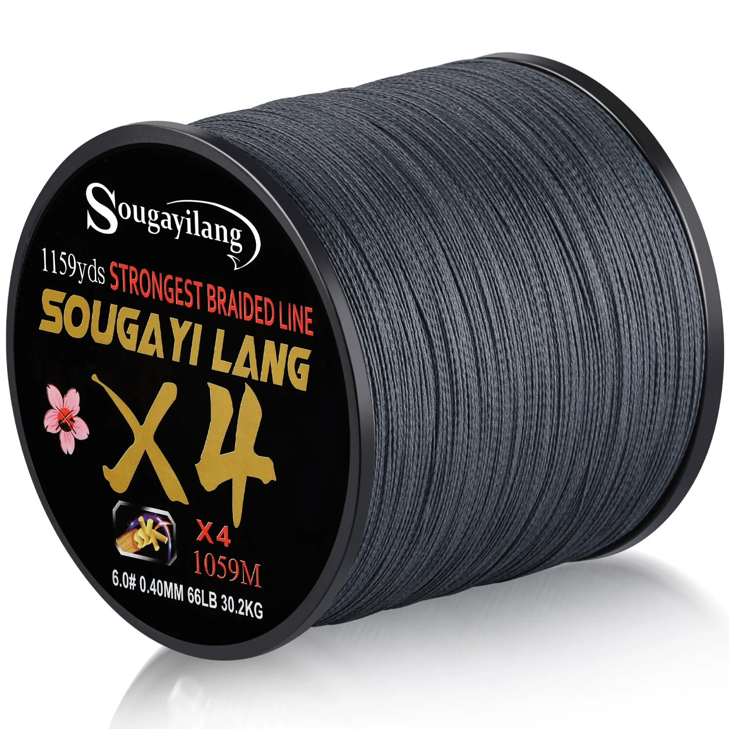 Плетеная леска Sougayilang 4Х, 100/300 м, 5 цветов, 66 фунтов