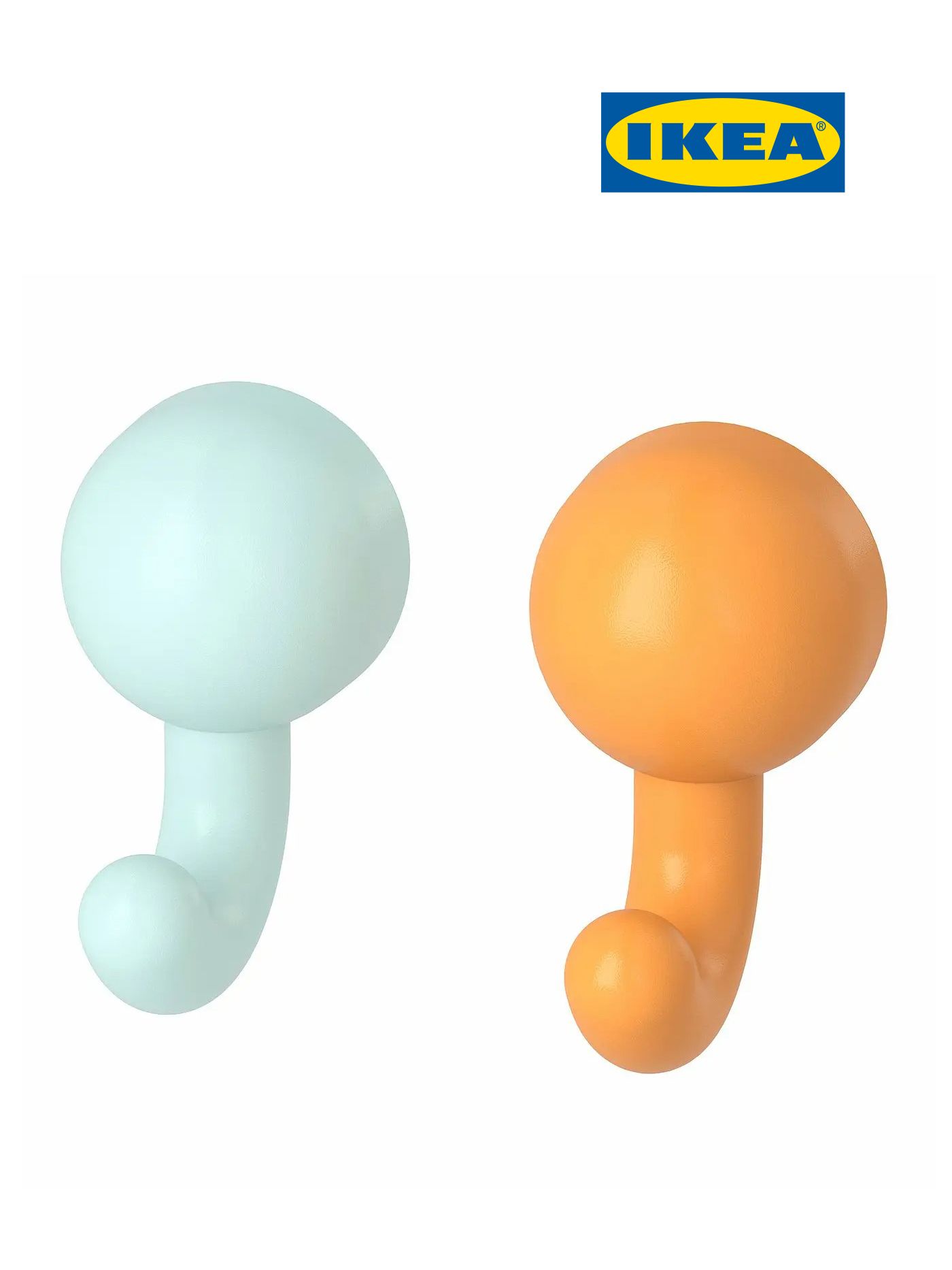IKEA HUMLESJON Детский крючок на присоске, 12cm*8cm, 2 шт-