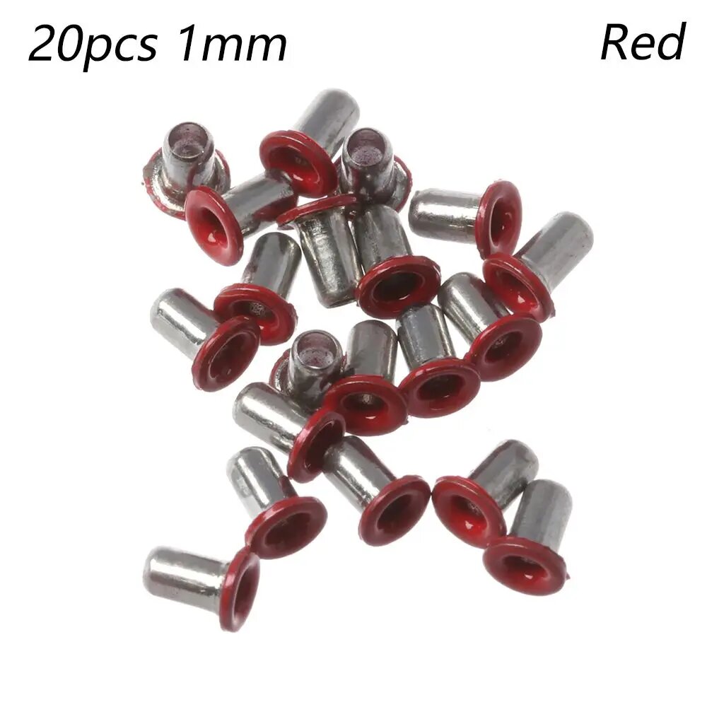 Мини-пуговицы-люверсы для шитья 20 шт. Красный, Red-20pcs 1mm