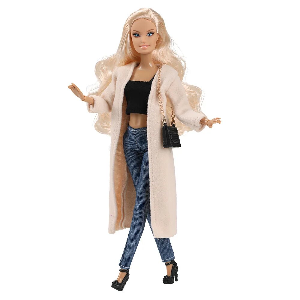 30 см подвижная кукла Fashion Doll Бежевый, Whole doll B