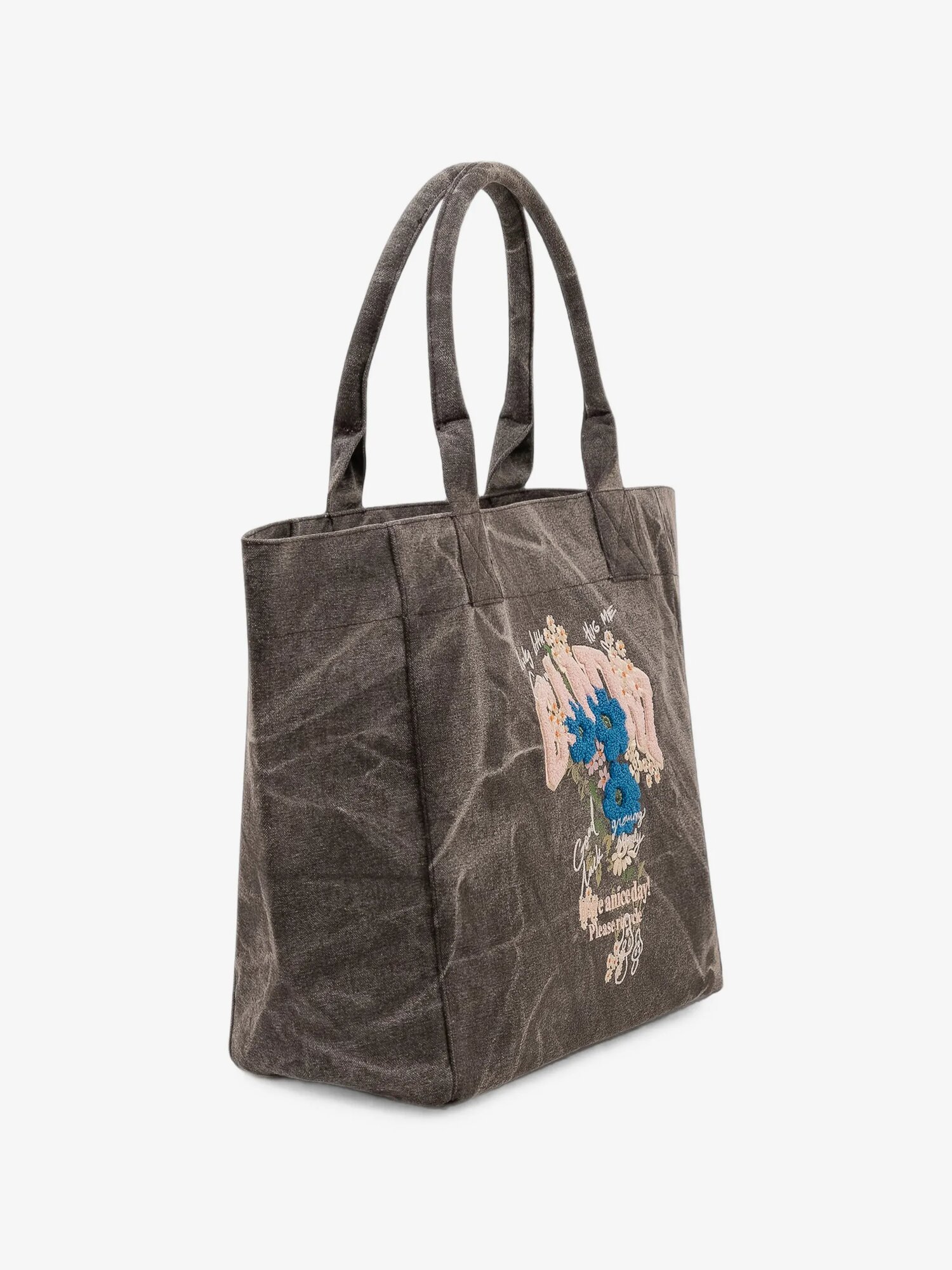 Сумка GANNI Medium Trapeze tote bag, серый — фото 1