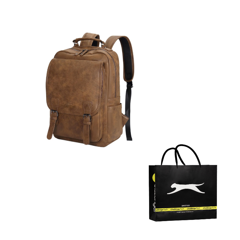 Рюкзак для ноутбука мужской Slazenger 5602665 из ПВХ-кожи, черный
