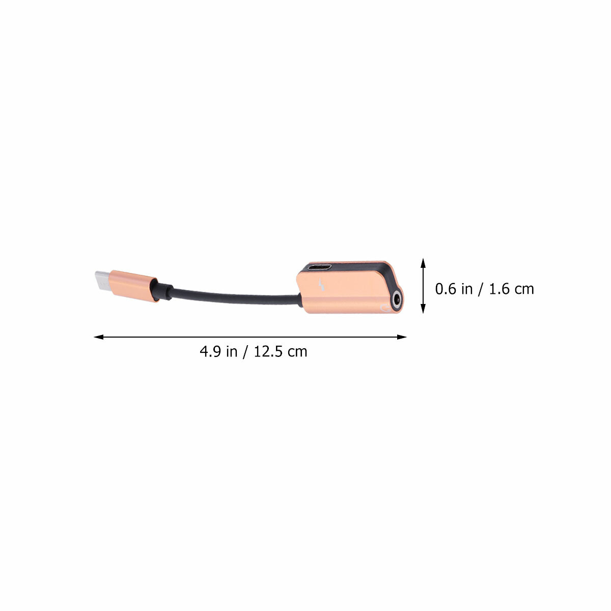 Аудиоадаптер usb type c на 3.5 мм с функцией зарядки для телефона золотистый