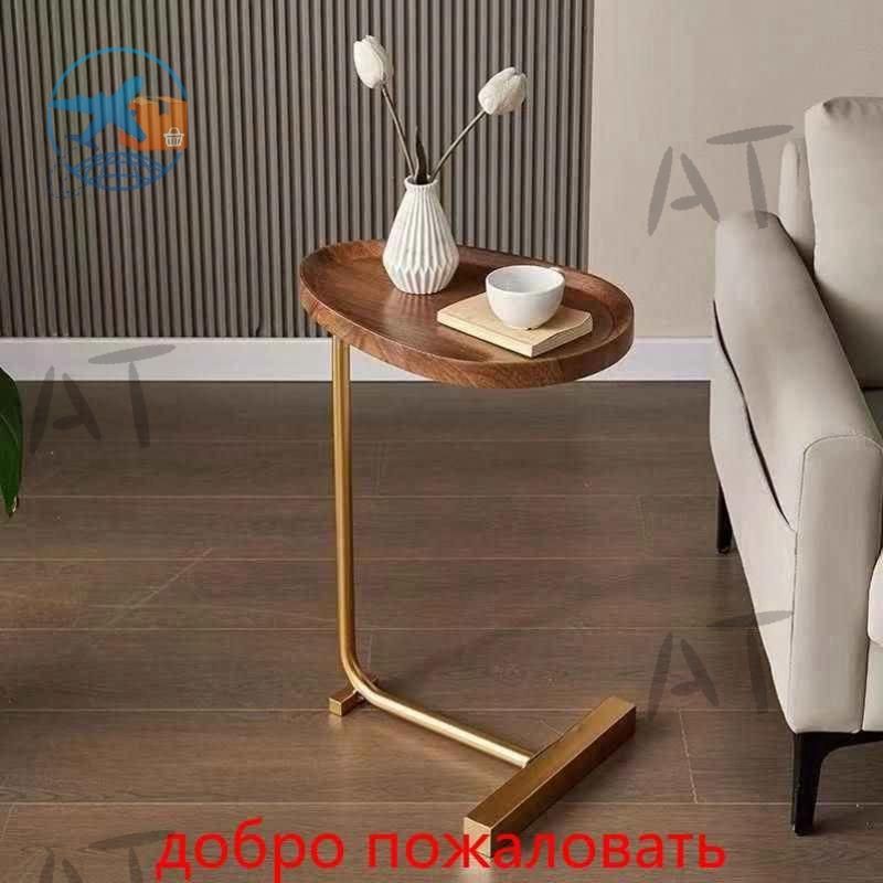 Приставной столик овальный 30х20х62 см с столешницей из ДВП толщиной 25 мм